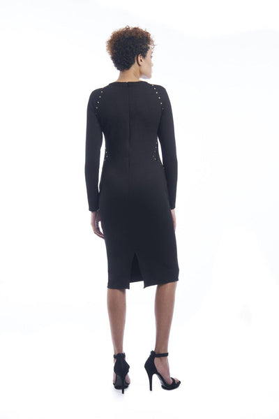 Studded Triangle Bodycon Ponte Dress – SymbologyClothing