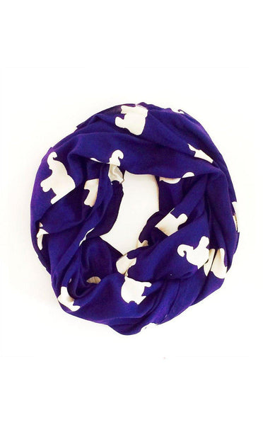 Navy & Cream Marching Elephants Infinity Scarf – SymbologyClothing